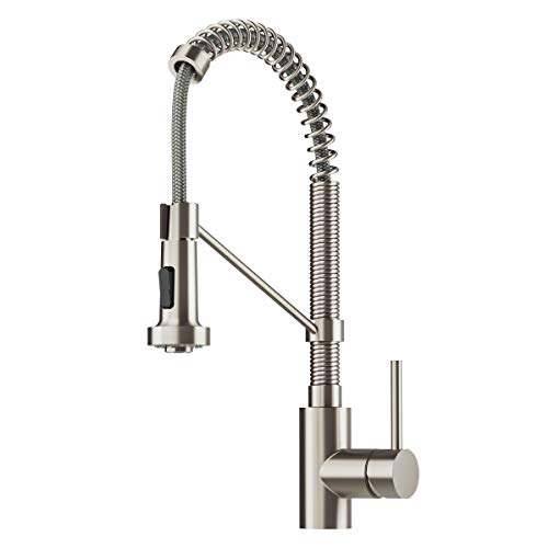 Kraus KPF-1610SFS Bolden 18-Inch Commercial Kitchen Faucet with Dual Function Pull-Down Sprayhead in all-Brite Finish, Spot Free Stainless Steel