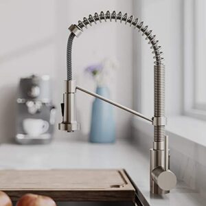 Kraus KPF-1610SFS Bolden 18-Inch Commercial Kitchen Faucet with Dual Function Pull-Down Sprayhead in all-Brite Finish, Spot Free Stainless Steel