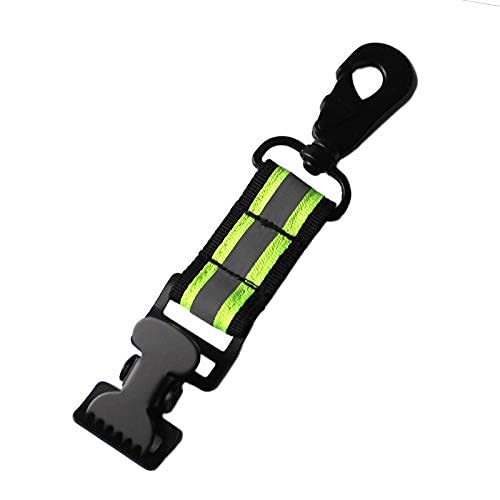 Firefighter Glove Strap | Glove Holder with Glove Leash Swivel Snap Hook,Reflective Hi-Vis Lime for Quick Access All Style Find in Melo Tough (Alligator-Lime color)