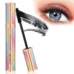 4D Silk Fiber Lash Mascara, Waterproof Tubing Mascara Black, Luxuriously Longer, Voluminous Eyelashes,Natural Lengthening Smudge-proof Mascara,Hypoallergenic,No Clumping,Easy to Apply & All Day Full