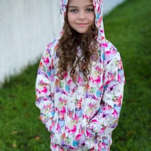 Cat Girls Boys Hoodies 9T Kids Novelty Blue and Pink Kitten Hooded for Child Size 10-12 3D Print Purple Yellow Green Unicorn Tracksuit 11 Years Teens Long Sleeve Tracksuit Juniors Sports Sweater