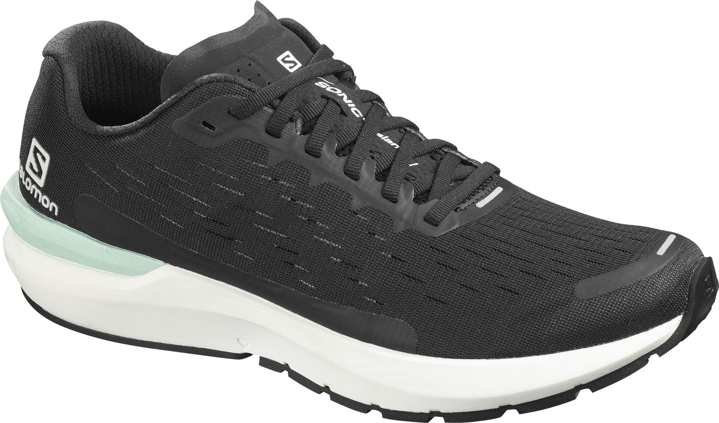 Salomon Women's Sonic 3 Balance Road Running Shoes for Men, Black/White/Quiet Shade, 12