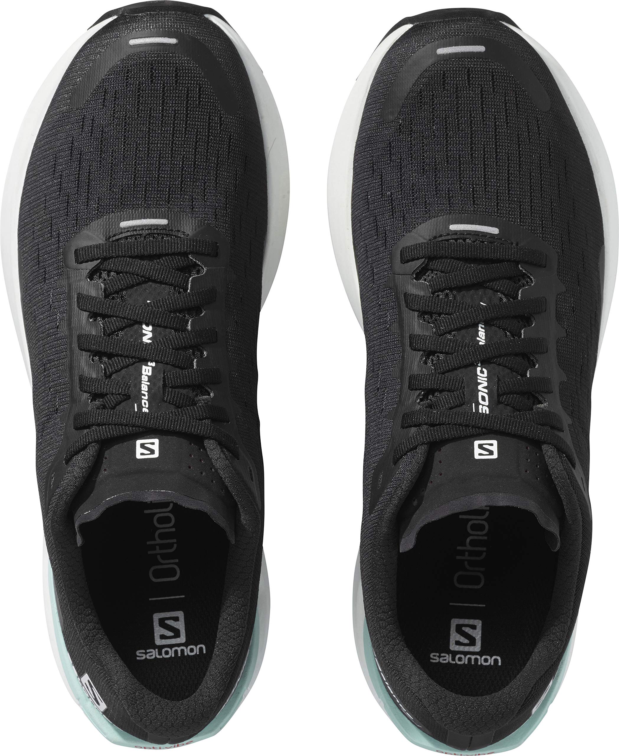 Salomon Women's Sonic 3 Balance Road Running Shoes for Men, Black/White/Quiet Shade, 12