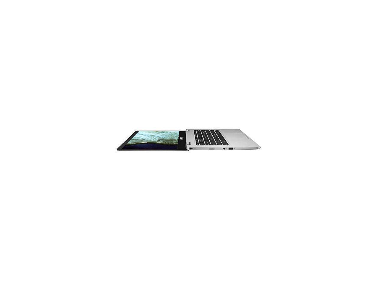 ASUS Chromebook Laptop- 15.6" HD Anti-Glare NanoEdge-Display, Intel Dual Core Celeron N3350-Processor, 4GB-RAM, 64GB eMMC, 180 Degree-Hinge, Chrome OS- C523NA-BCLN6 Silver