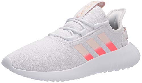 adidas Women's Kaptir Running Shoe, White/Pink/Light Orange, 10