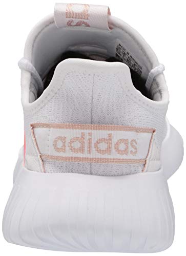 adidas Women's Kaptir Running Shoe, White/Pink/Light Orange, 10