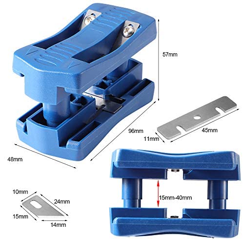 Banding Trimmer, Edgeband Cutter Tools Trimmer for Plywood Melamine Wood Double Veneer Trimmer Cabinet Wood Trimming Woodworking Tool Fit Width Range 15-40mm Thickness Below 0.5mm