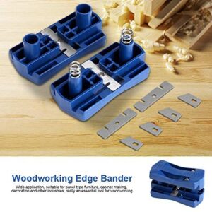 Banding Trimmer, Edgeband Cutter Tools Trimmer for Plywood Melamine Wood Double Veneer Trimmer Cabinet Wood Trimming Woodworking Tool Fit Width Range 15-40mm Thickness Below 0.5mm