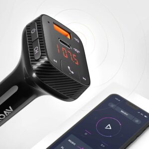 Anker Roav Bluetooth Car Adapter and Charger, Power IQ 3.0 Type C PD, FM Transmitter for Car, Wireless Calling with 5.0, Noise Cancellation -T2