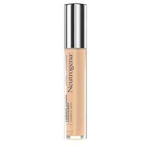 Neutrogena Healthy Skin Radiant Brightening Cream Concealer with Peptides & Vitamin E Antioxidant,Lightweight Perfecting Concealer,Non-Comedogenic,Bisque Light/Medium 02 neutral undertones,0.24 oz