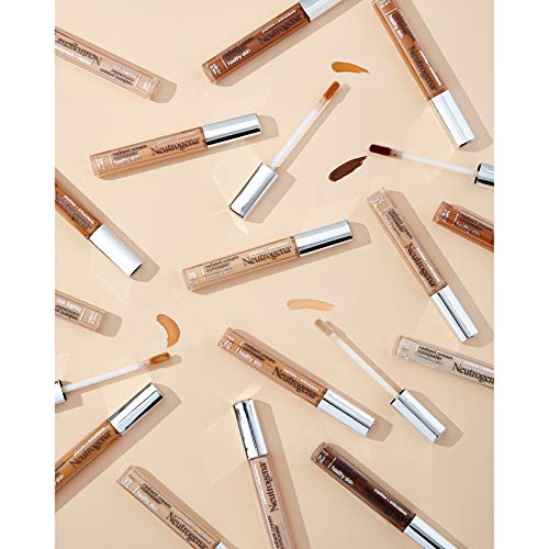 Neutrogena Healthy Skin Radiant Brightening Cream Concealer with Peptides & Vitamin E Antioxidant,Lightweight Perfecting Concealer,Non-Comedogenic,Bisque Light/Medium 02 neutral undertones,0.24 oz