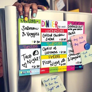 Meal Planner Pad 52-Week Menu Notepad Daily Planning Meals Breakfast Lunch Dinner Tracker 8x10 Inch Tear-off Grocery List + Bonus Dry Erase Menu Board