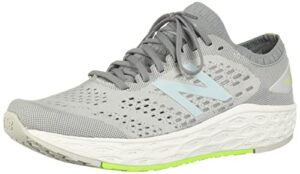 new balance women's fresh foam vongo v4 running shoe, light aluminum/lime glo, 5