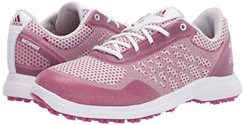 adidas Women's FX4060 Golf Shoe, FTWR White/Power Berry/FTWR White, 6