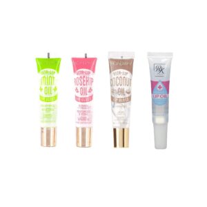 ruby kisses hydrating lip oil & broadway vita-lip clear lip gloss (4 pack)