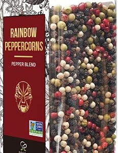 Soeos Rainbow Peppercorns, 8oz (Pack of 1), Non-GMO, Kosher, Packed to Keep Peppers Fresh, Peppercorn for Grinder Refill, Whole Peppercorns