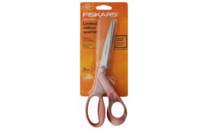 fiskars premier 8in bent sparkle copper scissors