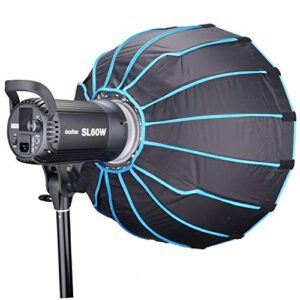 Godox SL60W Kit with Soft Box Softbox (Special Design for SL-60W) 5600K Studio Continuous LED Video Light Lamp 5600K Bowens Mount for Video Recording,Wedding,Outdoor Shooting