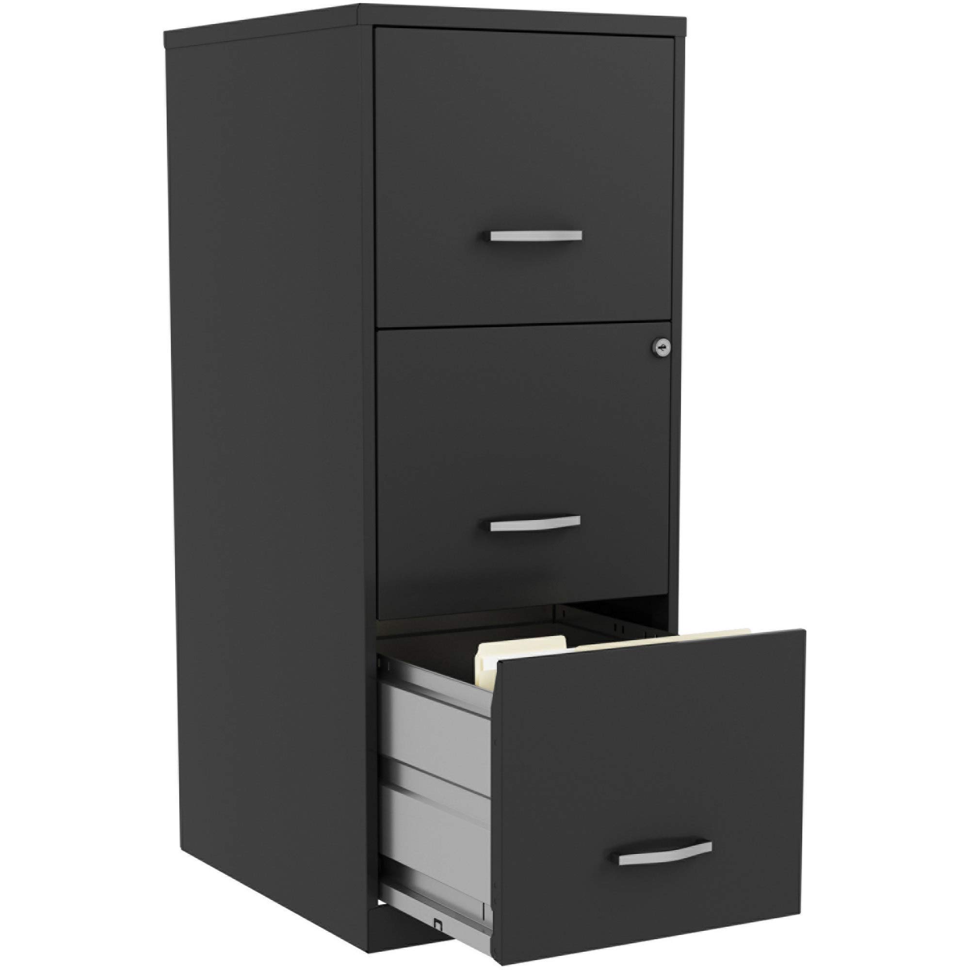 LYS SOHO Vertical File Cabinet, Black