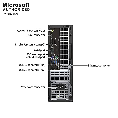 Dell OptiPlex 7050 Small Form Factor, Intel Core Quad i7 6700 up to 4.0 GHz, 16G DDR4, 1T SSD, 4K Support, WiFi, BT 4.0, DVDRW, DP, HDMI, Win 10 Pro 64-Multi-Language Support En/Sp/Fr(Renewed)