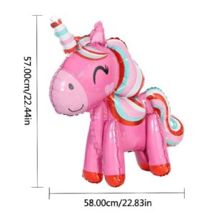 3D Unicorn Balloons for Birthday Party, Wedding, Baby Shower Decoration Supplies, Party Foil Balloon for Children Kids Gift & Toys (8 Pack)