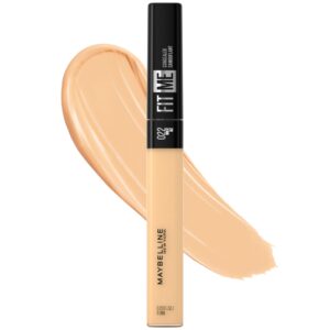 maybelline fit me liquid concealer makeup, natural coverage, lightweight, conceals, covers oil-free, wheat (packaging may vary)