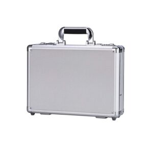 fireproof waterproof box with key lock,file storage chest personal mobile tote box，for portable travel，office (color : silver)