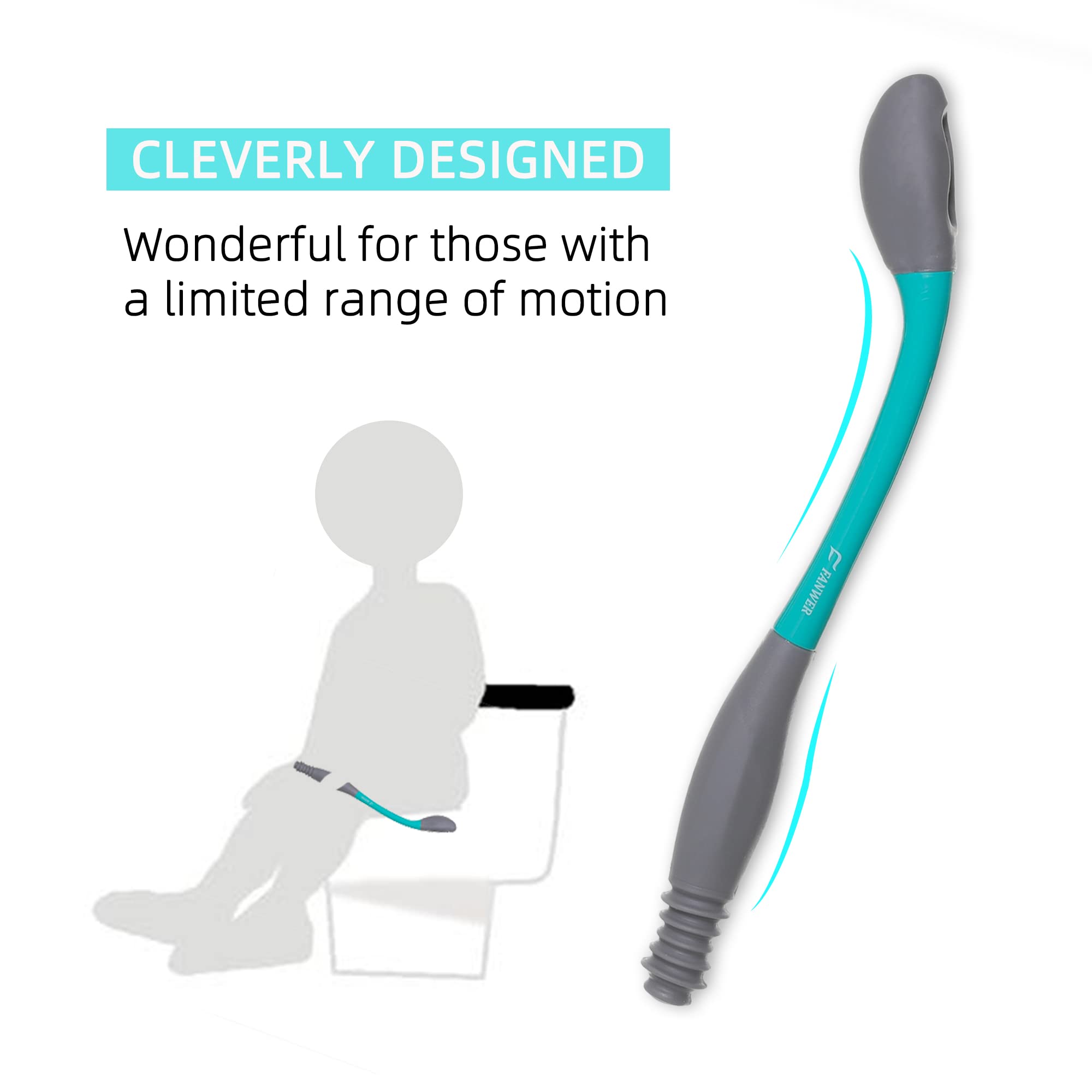 Fanwer Long Reach Bottom Buddy Wiping Aid, Self Wipe Toilet Aid for Fat People, Limited Mobility, Seniors, Preganacy, Disabled, Arthritis, Surgery