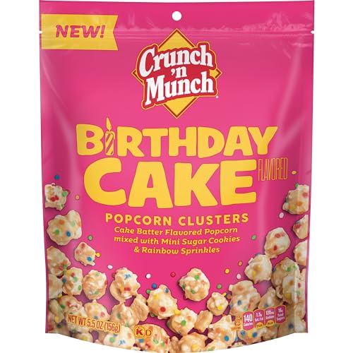 CRUNCH 'N MUNCH Birthday Cake Flavored Popcorn Clusters, 5.5 oz.