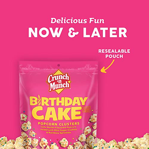 CRUNCH 'N MUNCH Birthday Cake Flavored Popcorn Clusters, 5.5 oz.