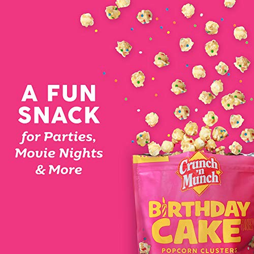 CRUNCH 'N MUNCH Birthday Cake Flavored Popcorn Clusters, 5.5 oz.