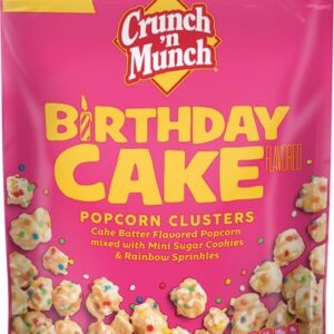 CRUNCH 'N MUNCH Birthday Cake Flavored Popcorn Clusters, 5.5 oz.