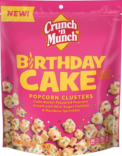 CRUNCH 'N MUNCH Birthday Cake Flavored Popcorn Clusters, 5.5 oz.