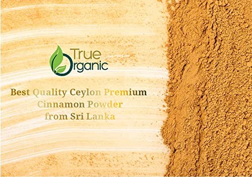 True Organic Ceylon Cinnamon Powder, 1 lb, Premium Grade Ceylon Cinnamon, Gluten Free Cinnamon Powder, Organic Cinnamon powder USDA & Kosher Certified, Non-GMO.