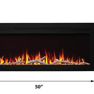 Napoleon Purview 50 inch Wall Mount Electric Fireplace - Black, NEFL50HI