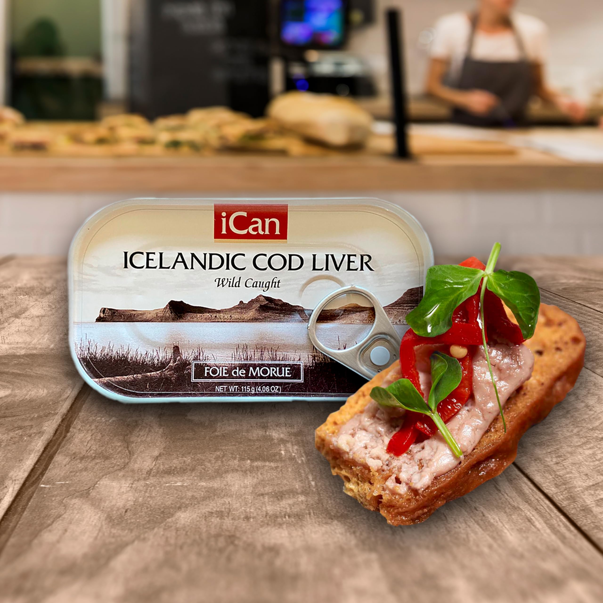 Ican Icelandic Wild Cod Liver 4.06oz/115g Pack of 3