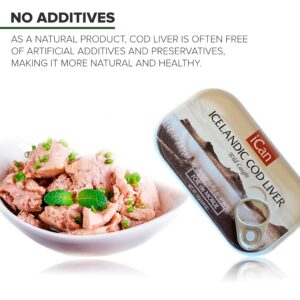 Ican Icelandic Wild Cod Liver 4.06oz/115g Pack of 3