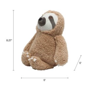 Elements 5x5x8.27 Inch Brown Sloth Weighted Fabric Door Stopper