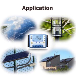 20A Solar Charge Controller 12V/24V Automatic Voltage Recognition Solar Panel Charging Discharge Regulator with Dual 5V USB Output Backlight LCD Display