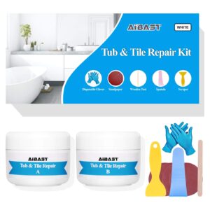 tub, tile and shower fiberglass repair kit, 3.5 oz porcelain,bathtub repair kit white toilet ceramic repair kit for cracked bathtub scratches - shower bases 1