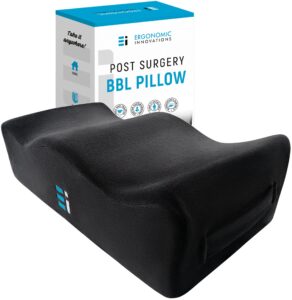 ergonomic innovations bbl pillow after surgery for butt - sit better after your brazilian butt lift - butt pillow for post surgery recovery - supports 240 lbs (cojin para cirugia de gluteos)