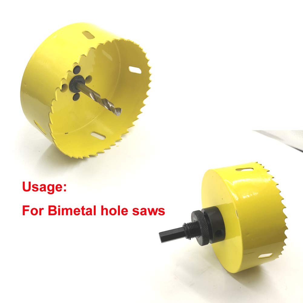 JIECHENG Bi-Metal Hole Saw Arbor Mandrel 3/8" Hex Shank with High Grade Pilot Drill bit