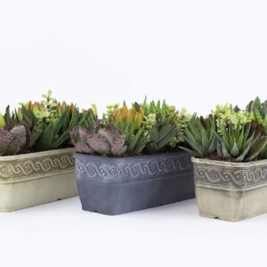 Classic Home and Garden 9408CP3D-238 Set of 3 8" Round Corinthian Planter, Oil Rubbed Bronze