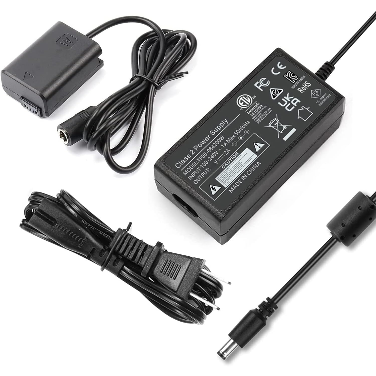 HY1C AC-PW20 AC Power Adapter NP-FW50 A6400 A6000 Dummy Battery Kit for Sony Alpha ZV-E10 A5100 A6100 A6300 A6500 A7II A7S A7SII A7R A7RII DSC-RX10 NEX-5 Cameras Continuous Power Supply