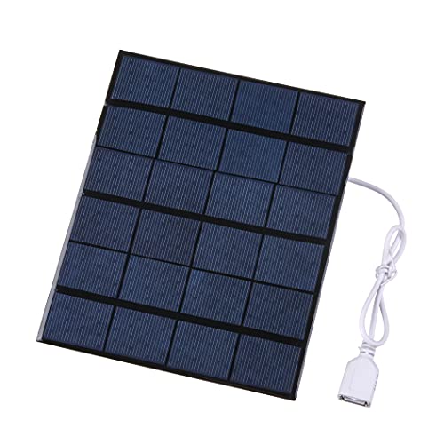 Fielect 6V 3.5W Mini Solar Panel USB Solar Panel Charger Polysilicon Solar Cells Charger for Bicycles,Mobile Phones,Power Bank,Camping Lights, 165x135mm