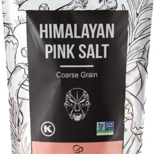 Soeos Himalayan Sea Salt, Coarse Grain, 32oz (2 Pound), Non-GMO Himalayan Pink Salt, Kosher Salt, Sea Salt for Grinder Refill