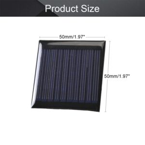 Fielect 5pcs 5V 0.25W Solar Panel Polysilicon Mini Solar Cells DIY Electric Toy Materials for Battery Power LED 50x50mm