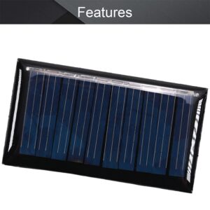 Fielect 5Pcs 5V 25mA Small Solar Panel Module Polycrystalline Mini Solar Cells for Light Toys Solar Battery Charger DIY Solar Syatem Kits 45x25mm