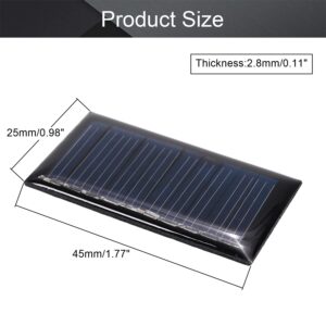 Fielect 5Pcs 5V 25mA Small Solar Panel Module Polycrystalline Mini Solar Cells for Light Toys Solar Battery Charger DIY Solar Syatem Kits 45x25mm