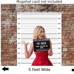 5 ft by 4 ft Cloth BrickPrint Photo Booth Backdrop Banner for Mugshot Signs! Quality Digitally Printed Image!